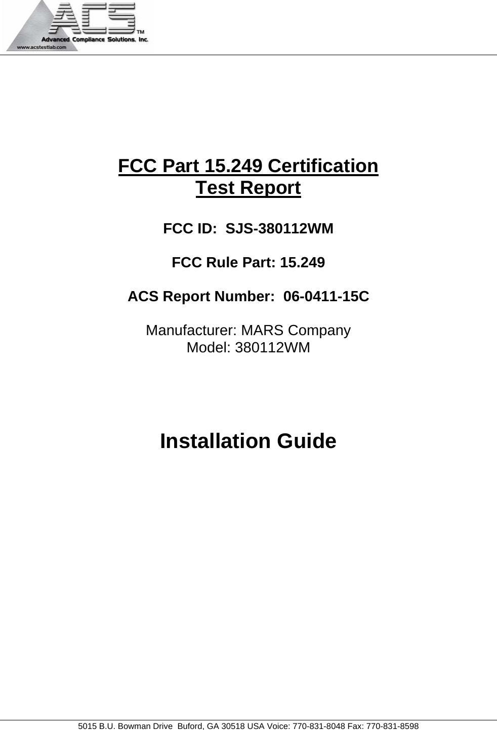 Mars 380112WM UTILITY METER DATA TRANSMITTER User Manual USERS MANUAL