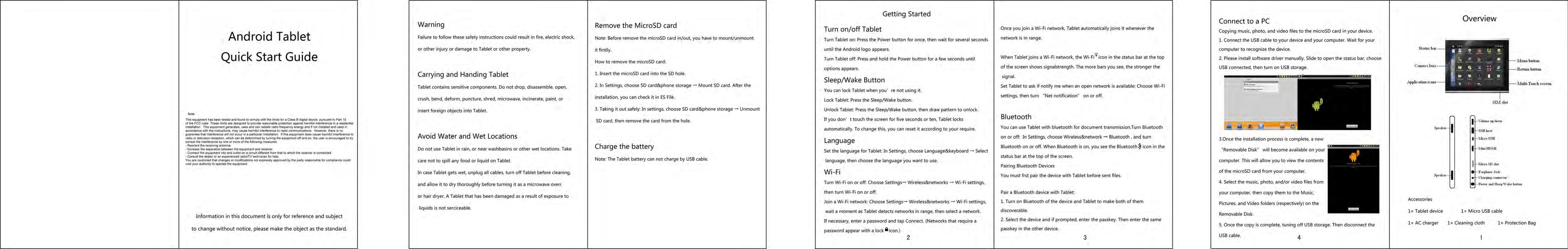 Match Tech MID988 Android Tablet User Manual