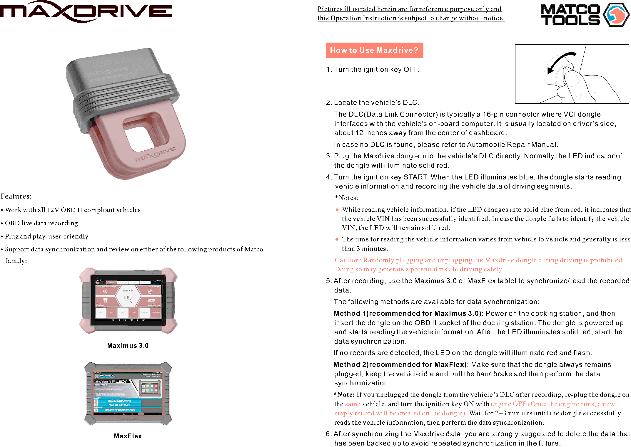 Matco Tools MAXDRIVE MAXDRIVE User Manual MDMAXDRIVER