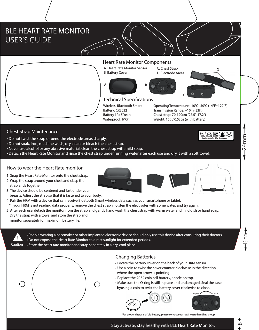 Maxwell Guider Technology P02 BLE Heart Rate Monitor User Manual P02