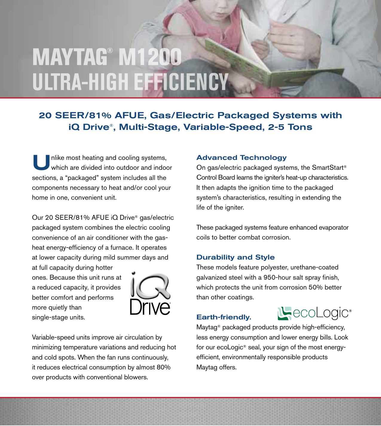 Maytag Ppg2Gi Iq Drive M1200 20 Seer 81 Afue Gas Electric Packaged Unit ...