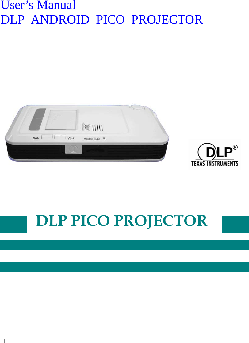 Mego Optoelectronics ML131 LED Pico Projector User Manual ML131 User s ...