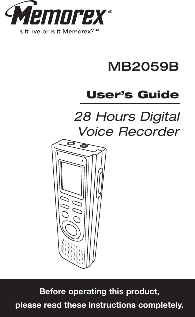 Memorex Mb2059B Users Manual