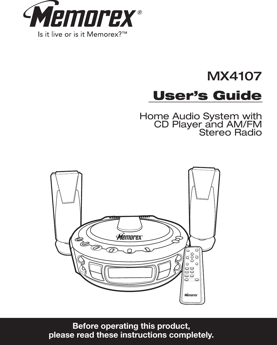 Memorex Mx4107 Users Manual