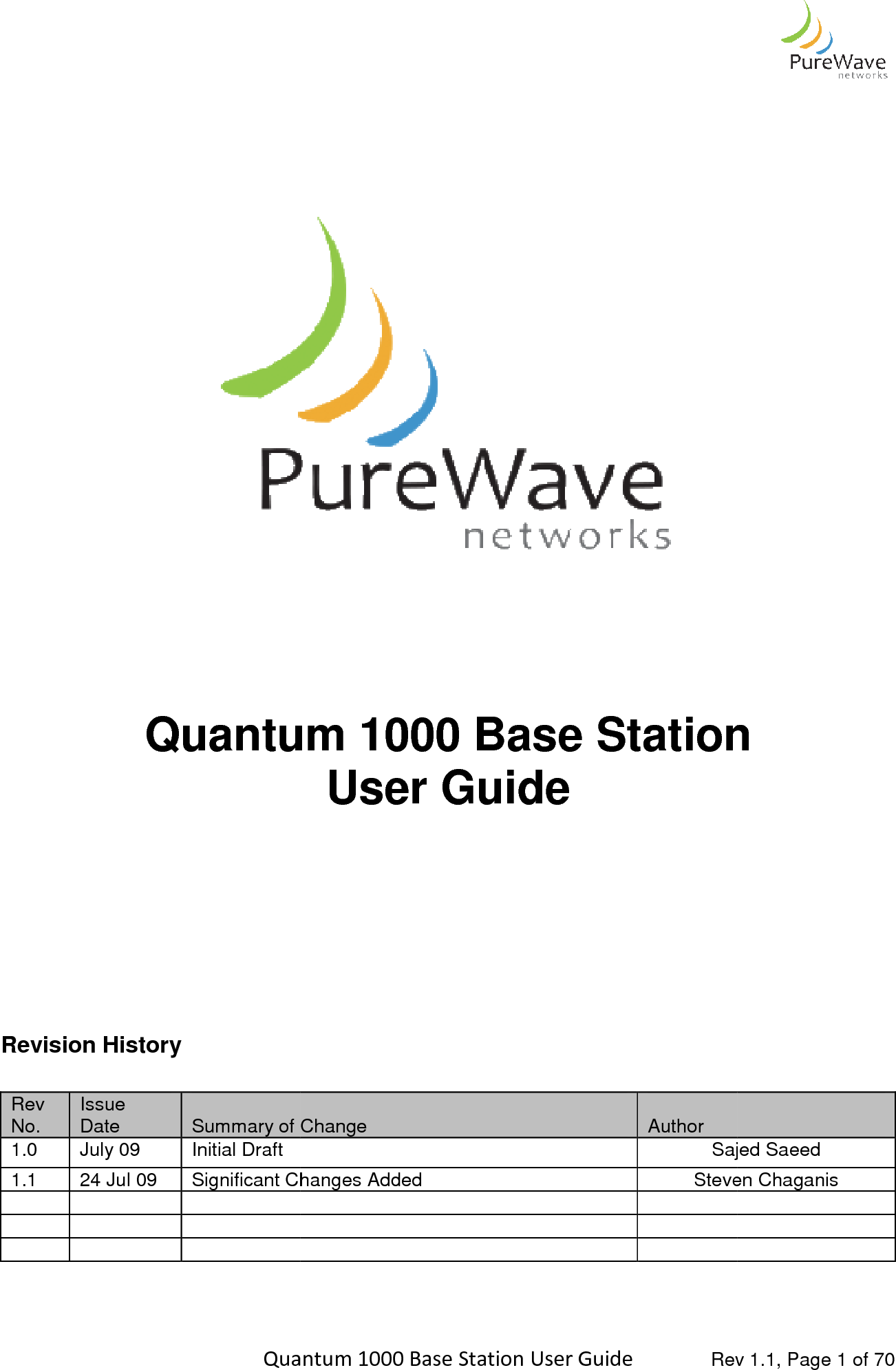 Mercury Networks Q1000-25 Quantum 1000 Base Station User Manual