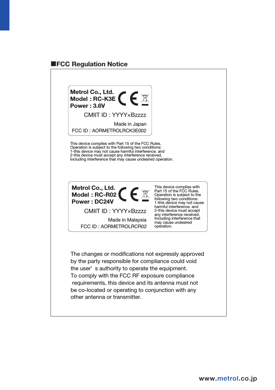 Metrol METROLRCR02 RC-K3E 3D touch probe system User Manual