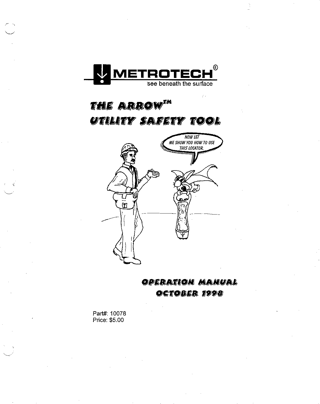 Metrotech HNARROW Utility Safety Tool User Manual Manual
