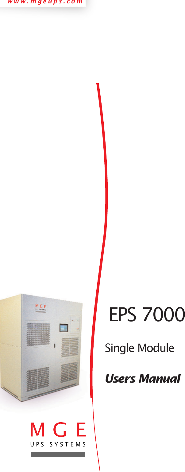 Mge Ups Systems Eps 7000 Users Manual 86 134004 00 X0