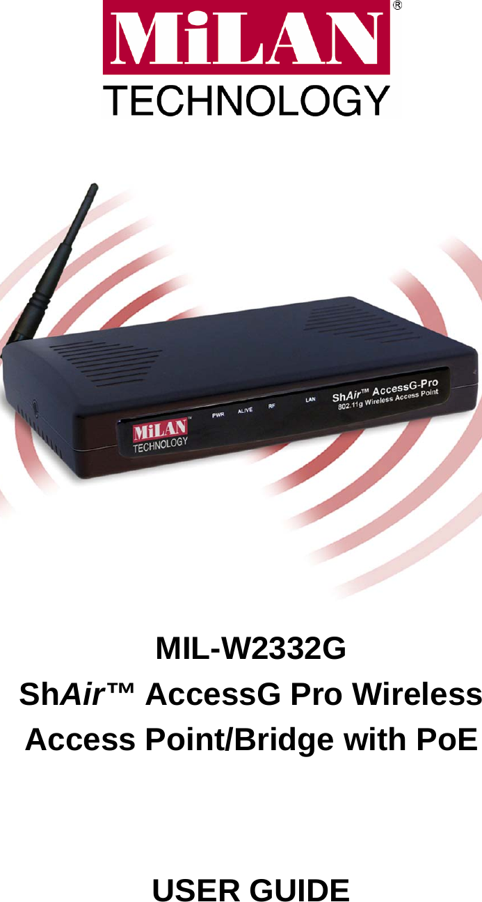 MiLan Technology MIL-W2332G ShAirTM AccessG Pro Wireless AP/Bridge ...