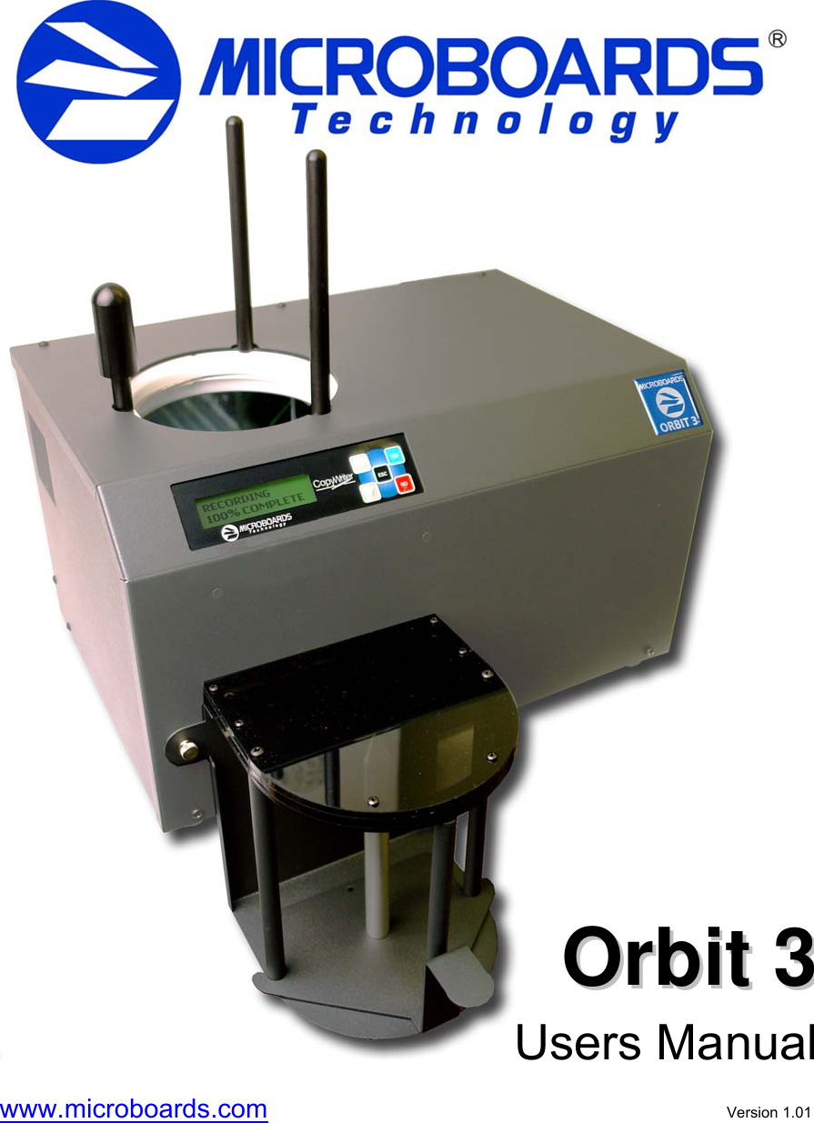Microboards Technology Orbit 3 Users Manual Orbit3 Rev 1_01