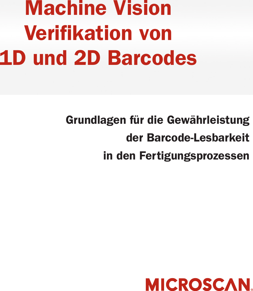 Barcode Verification German