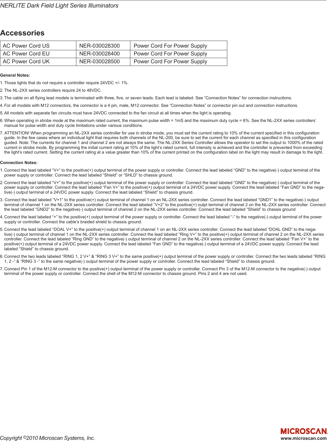 Dark Field Series Illuminator Configuration Guide Darkfieldconfigguide