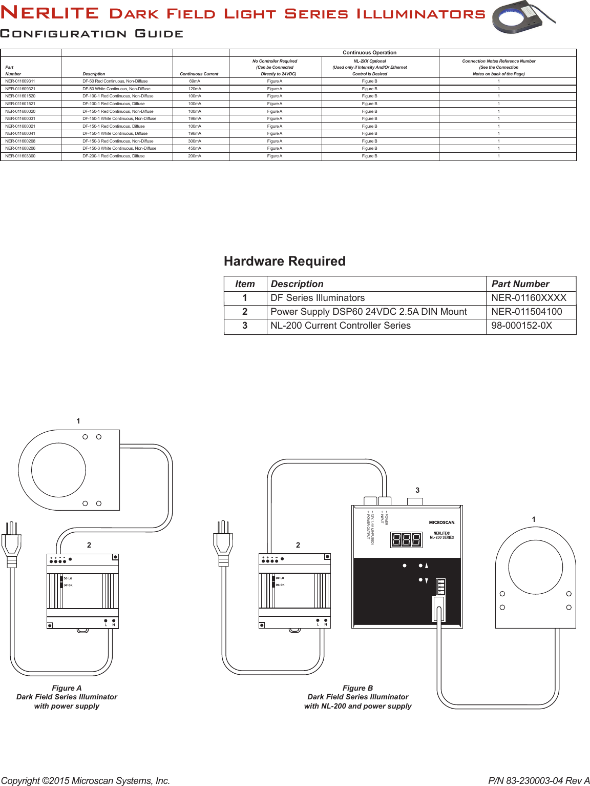 NERLITE Dark Field Light Configuration Guide Darkfieldconfigguide No Strobe