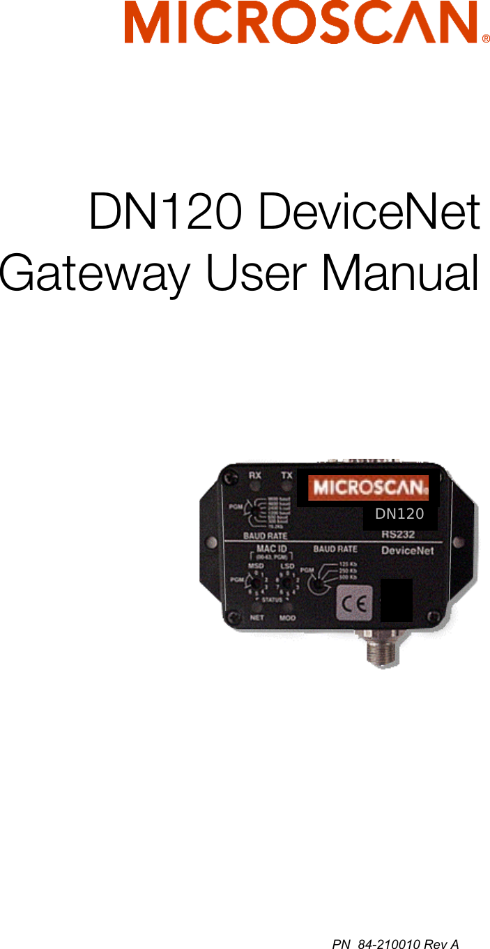 DN120 DeviceNet Gateway User Manual Devicenetmodulemanual