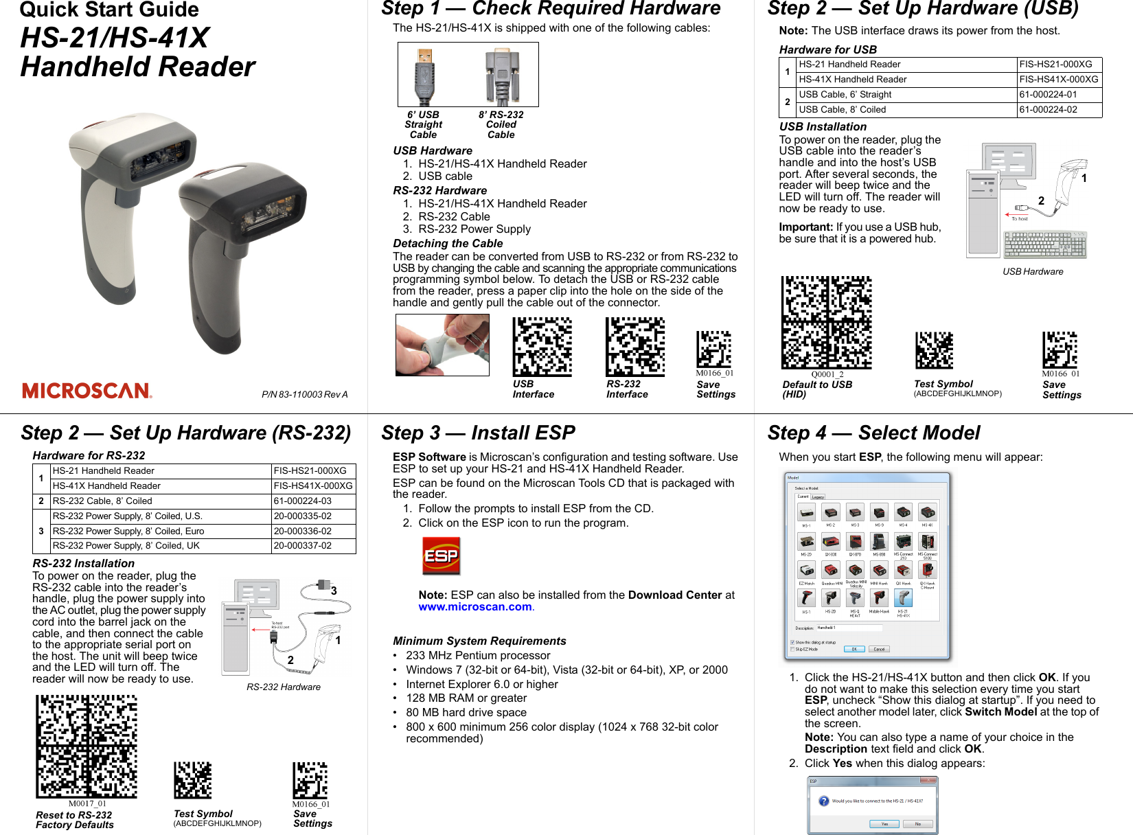 HS 21 And 41X Handheld Reader Quick Start Guide Hs21hs41xquickstartguide