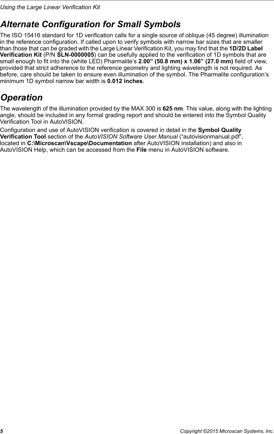 Using The Large Linear Verification Kit Largelinearverificationkitguide