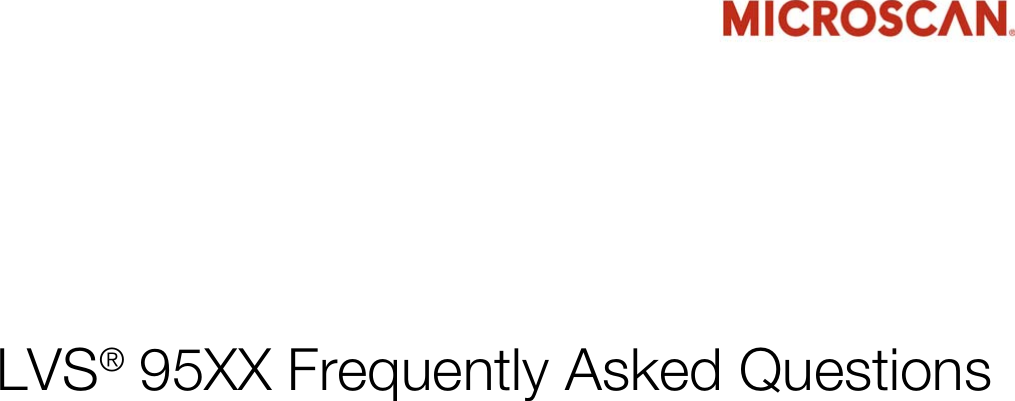 LVS 95XX Frequently Asked Questions
