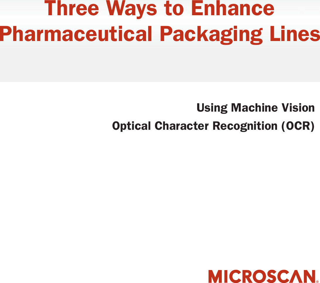 PharmaOCR Microscan Pharma OCR Paper