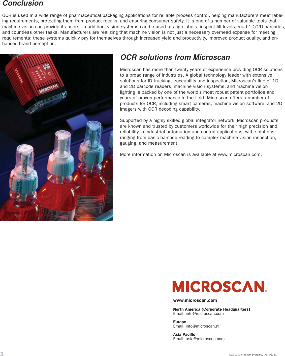 PharmaOCR Microscan Pharma OCR Paper