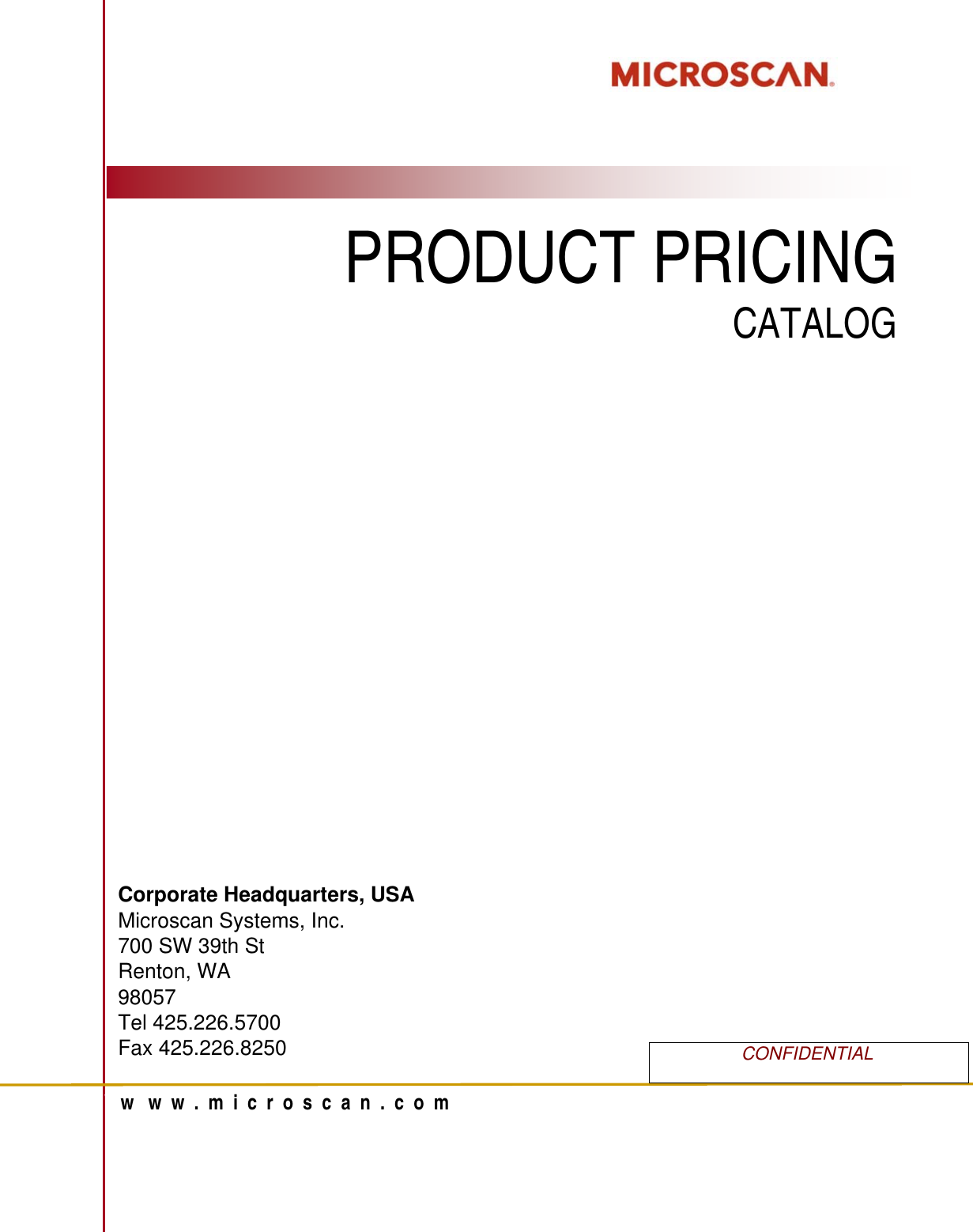 Microscan Product Pricing Catalog Rev AB EU