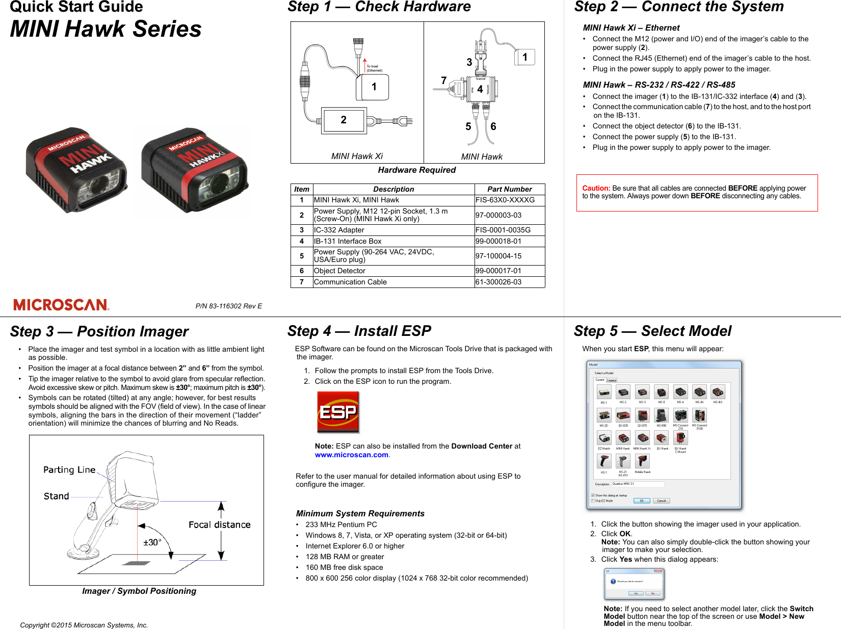 MINI Hawk Series Quick Start Guide Minihawkseriesquickstartguide
