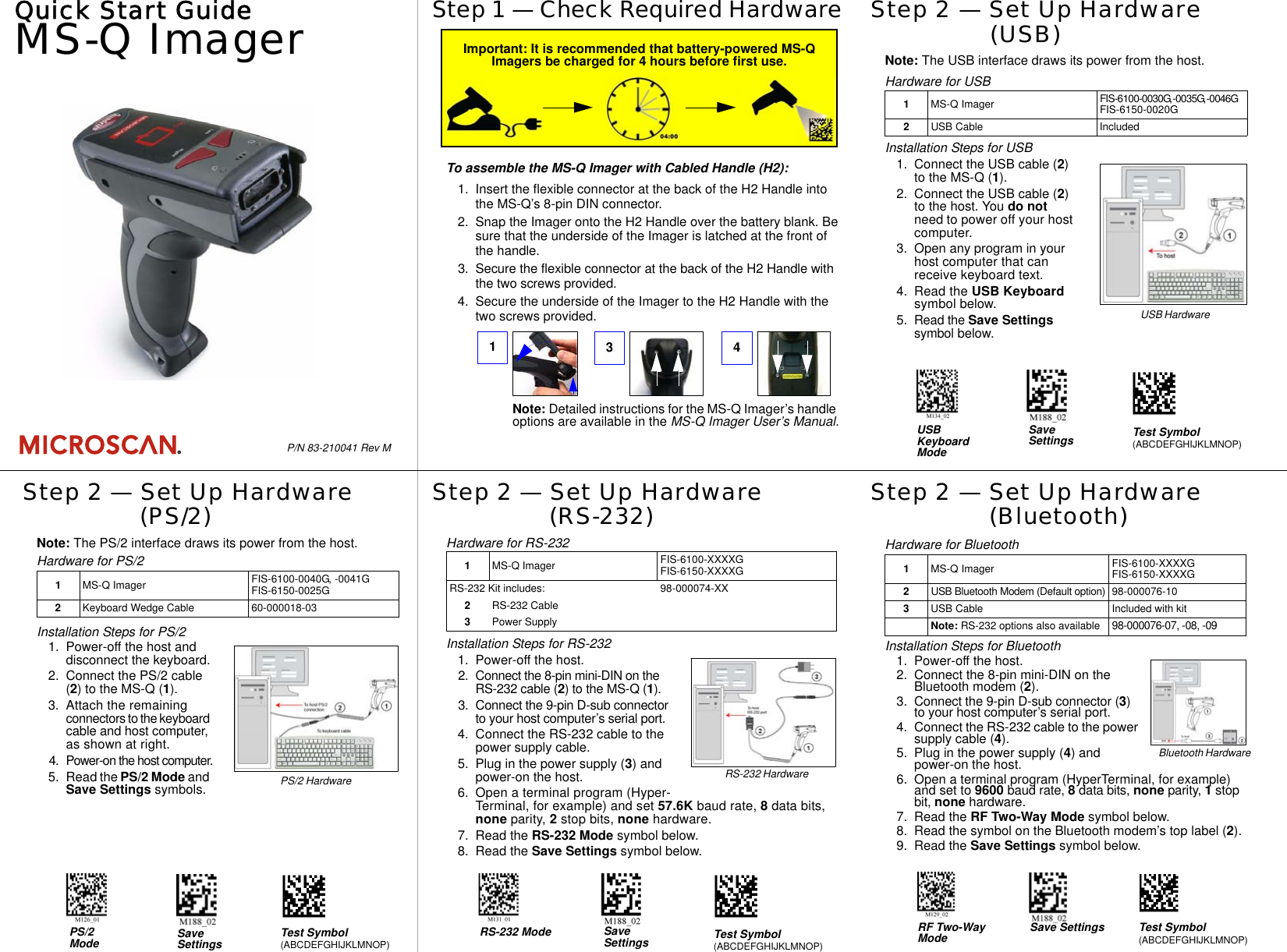 MS Q Imager Quick Start Guide Msqquickstartguide