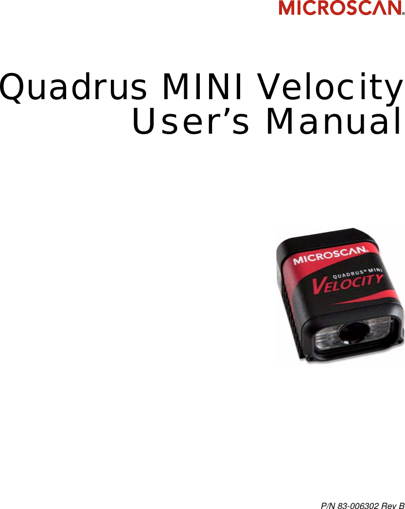 Quadrus MINI Velocity User's Manual Quadrusminivelocitymanual
