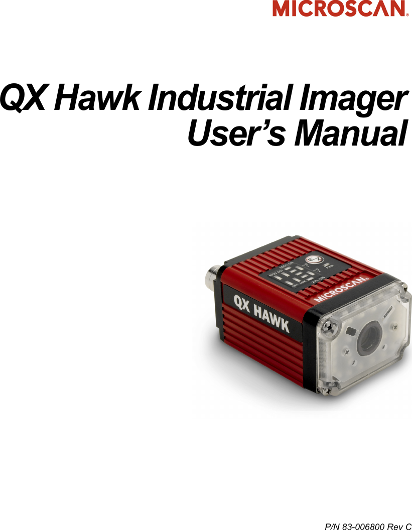 QX Hawk Industrial Imager User's Manual Qxhawkmanual