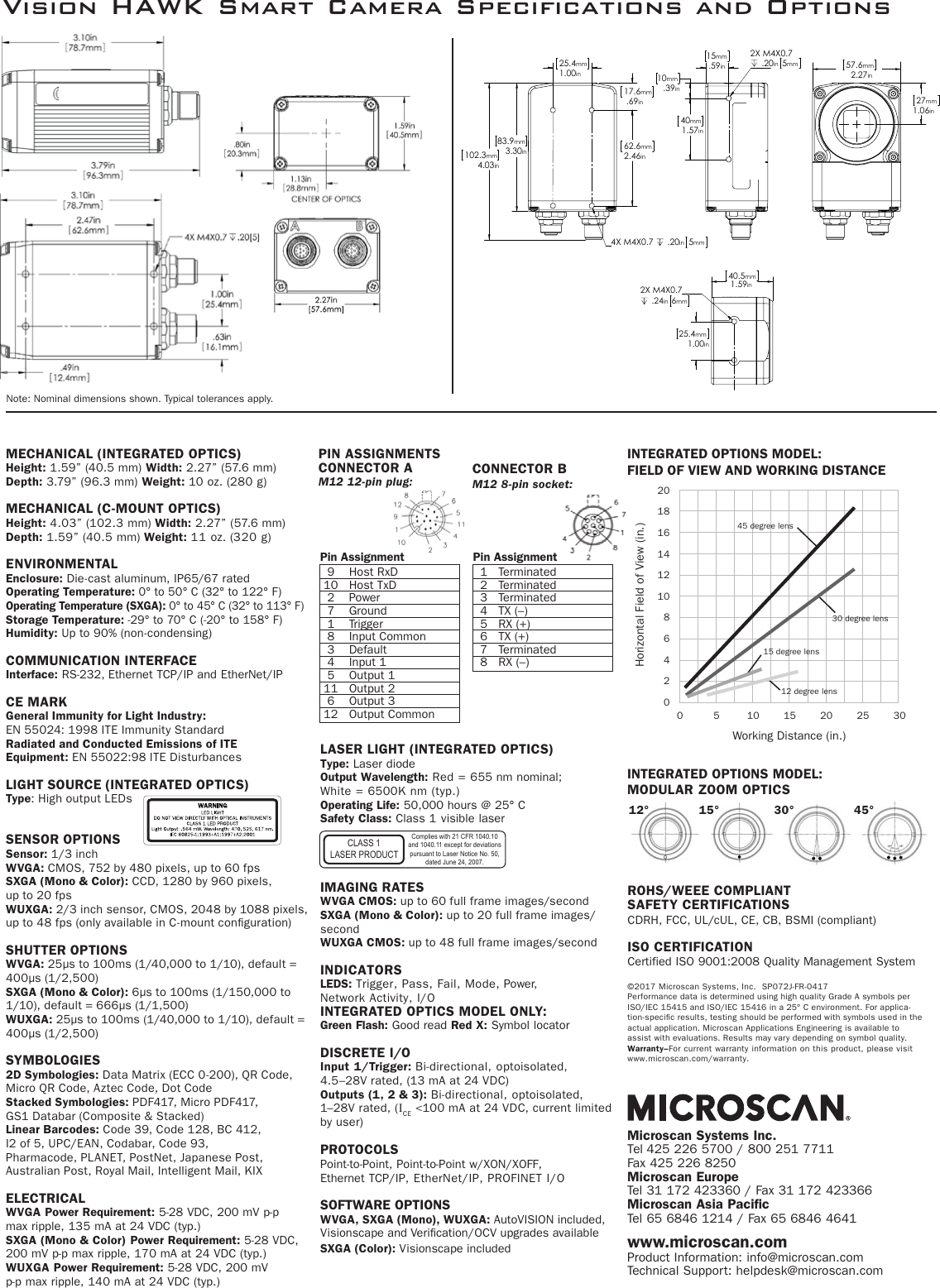 Vision Hawk Specification Sheet Visionhawk Francais