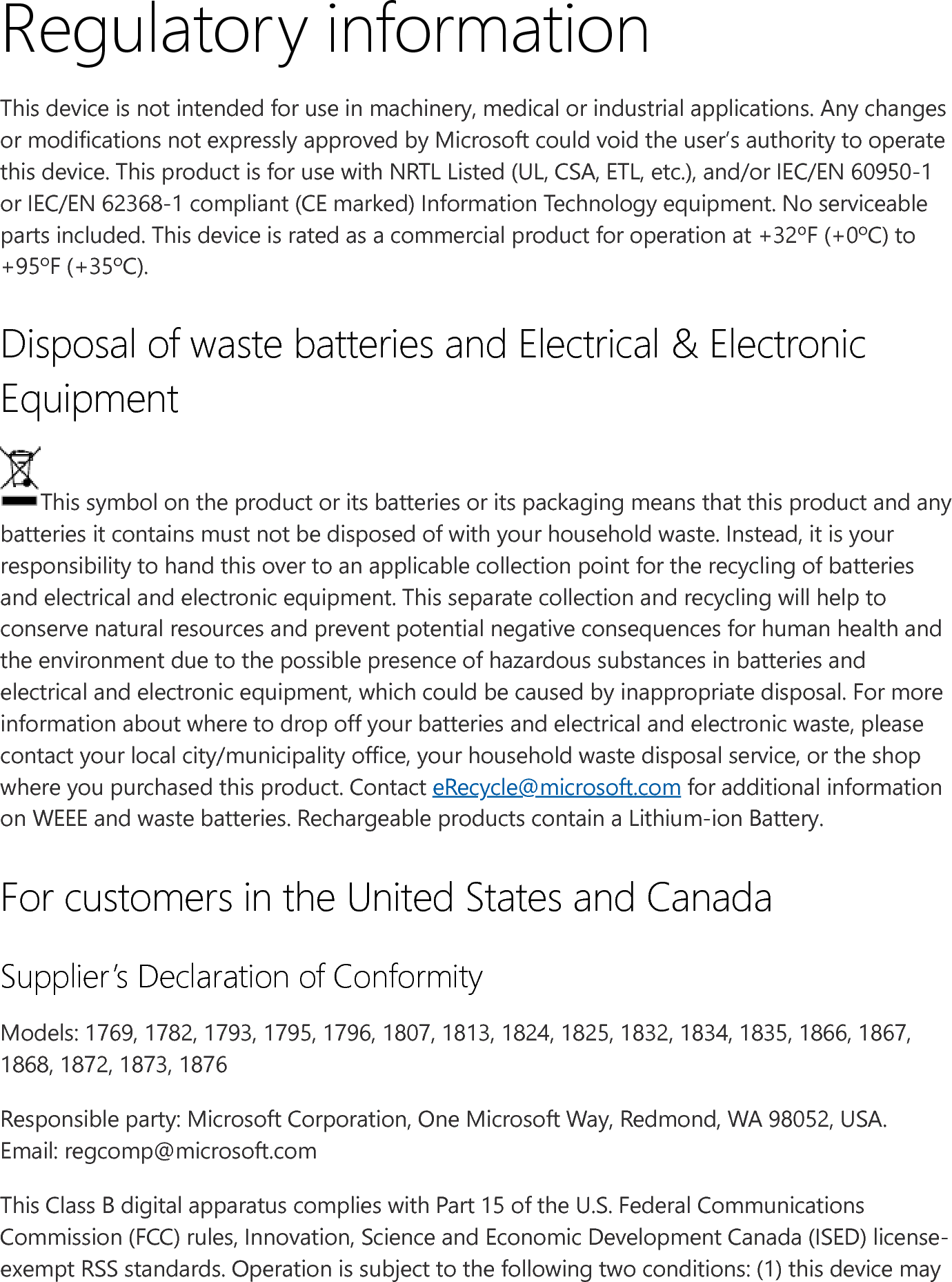 Microsoft 1873 Portable Computing Device User Manual