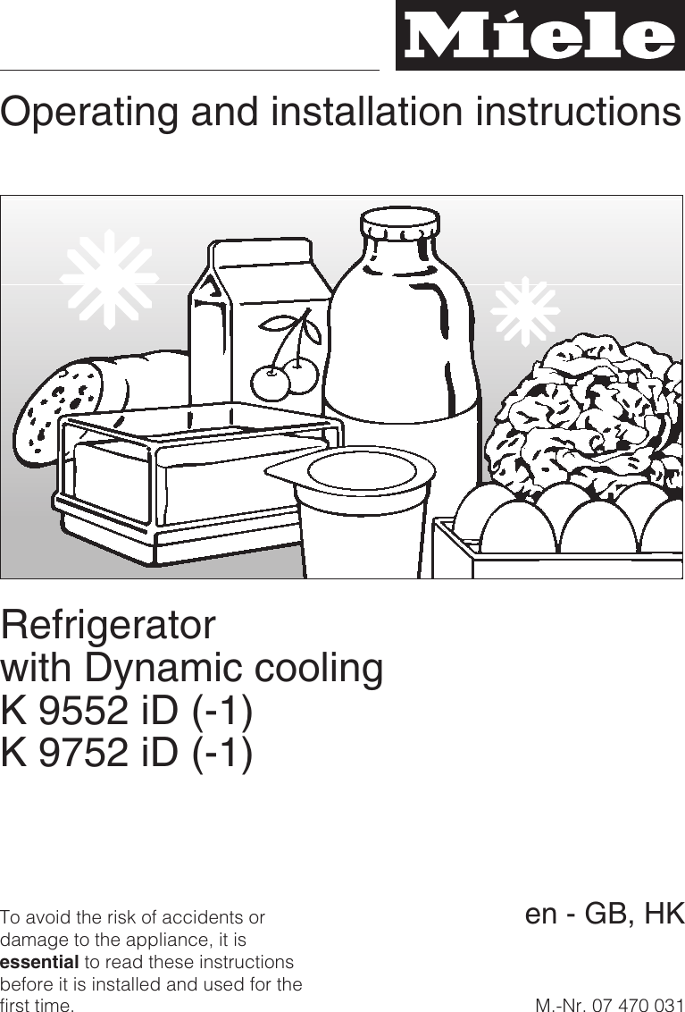 Miele K9552 Users Manual K9552iD_gb.vp