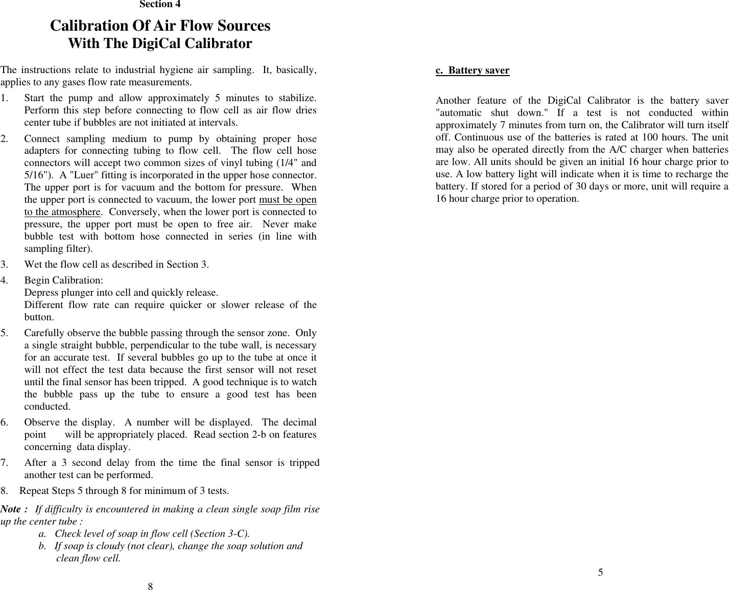 Mine Safety Appliances Msa Digical Primary Calibrator P Man003 Users ...