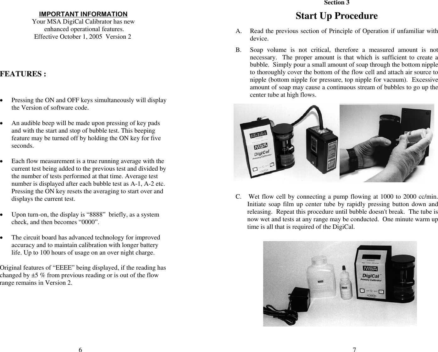 Mine Safety Appliances Msa Digical Primary Calibrator P Man003 Users ...