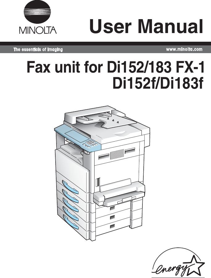 Minolta Di152 183 Use And Maintenance Manual Di152fax