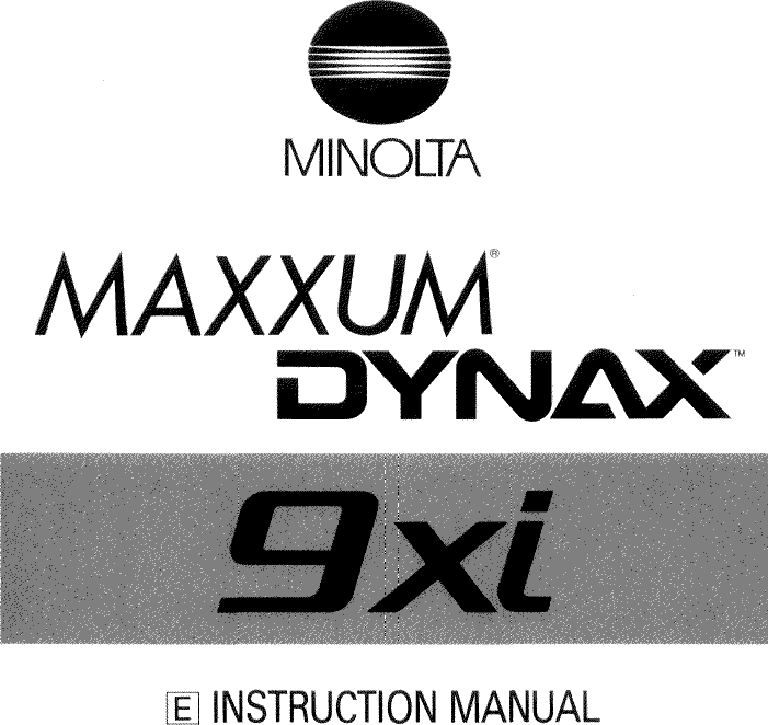 Minolta Dynax 9Xi Instruction Manual