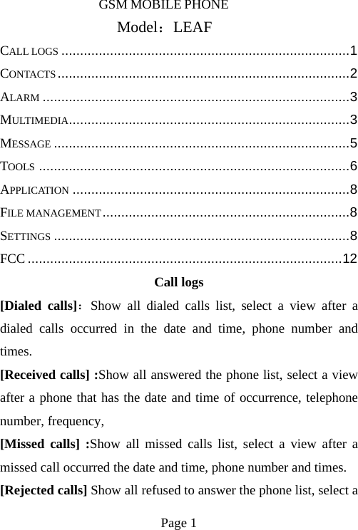 MobiTek Technology MBTLEAF GSM Mobile Phone User Manual 1 ok