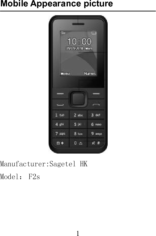 MobiWireS F2S 2G Feature Phone User Manual SC6600L