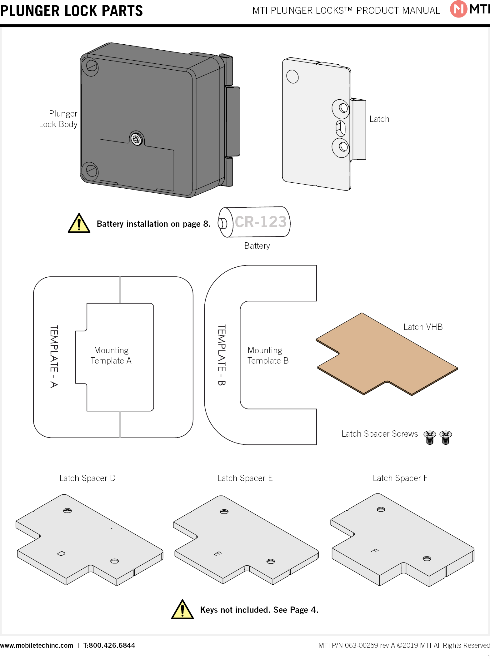 Mobile Technologies 1500011824 Digital Lock User Manual