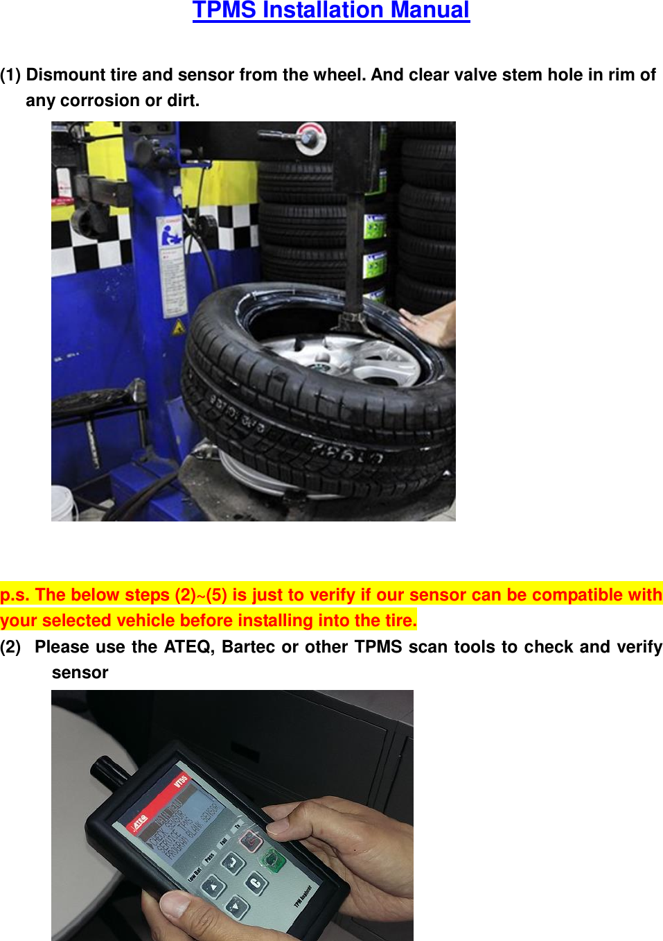 Mobiletron Electronics TXP001 TPMS-TX User Manual Safety Plus