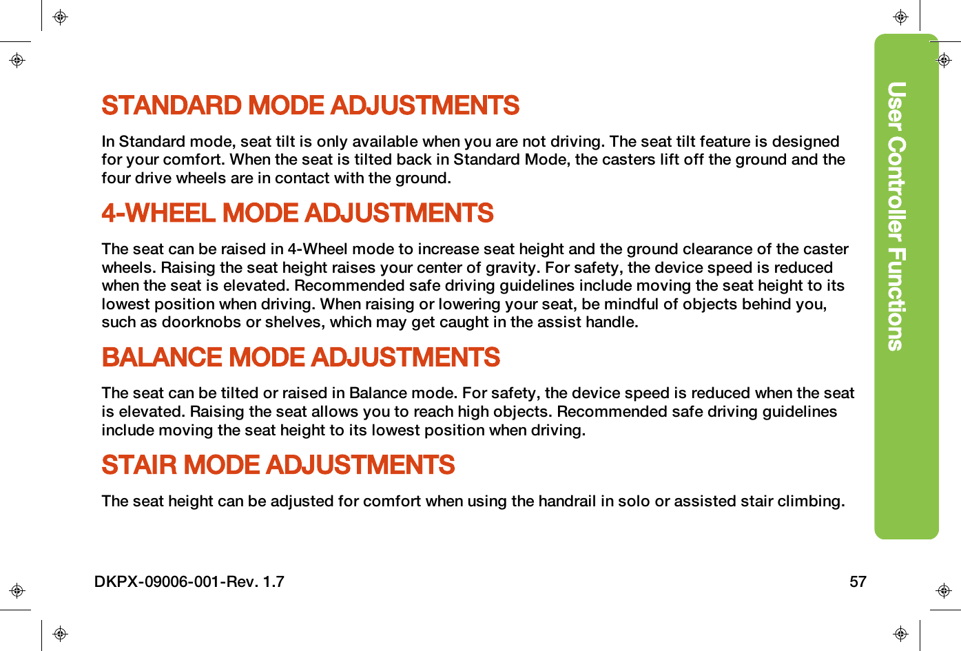 Mobius Mobility 22007 iBot Joystick controller User Manual iBOT User Guide