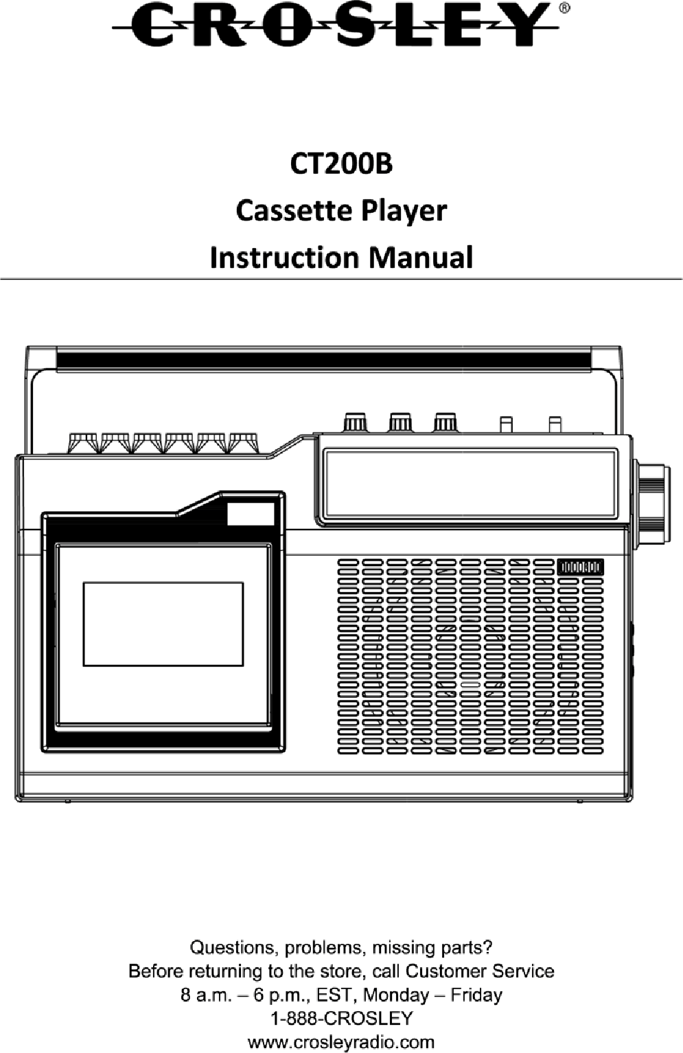 Modern Concepts CT200B Cassette Player User Manual CT200A S LT 448 191120