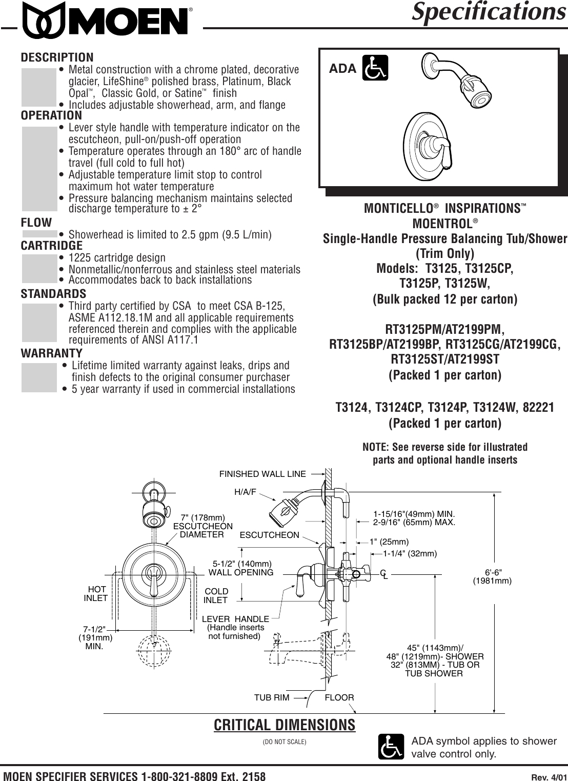 Moen Trol 82221 Users Manual T3125