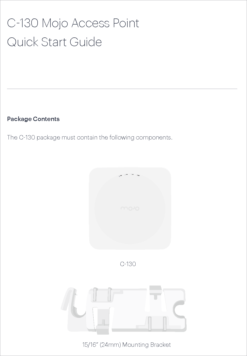 Mojo Networks C130 802.11a/b/g/n/ac AP User Manual