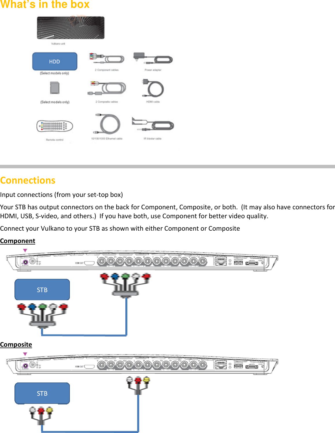 Monsoon Multimedia VULKANO1 TV place-shifting device User Manual Vulkano QSGx
