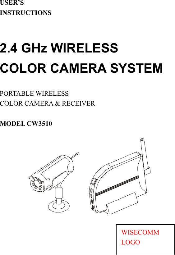 Moretech Electronics MD06 Wireless Camera User Manual 624577