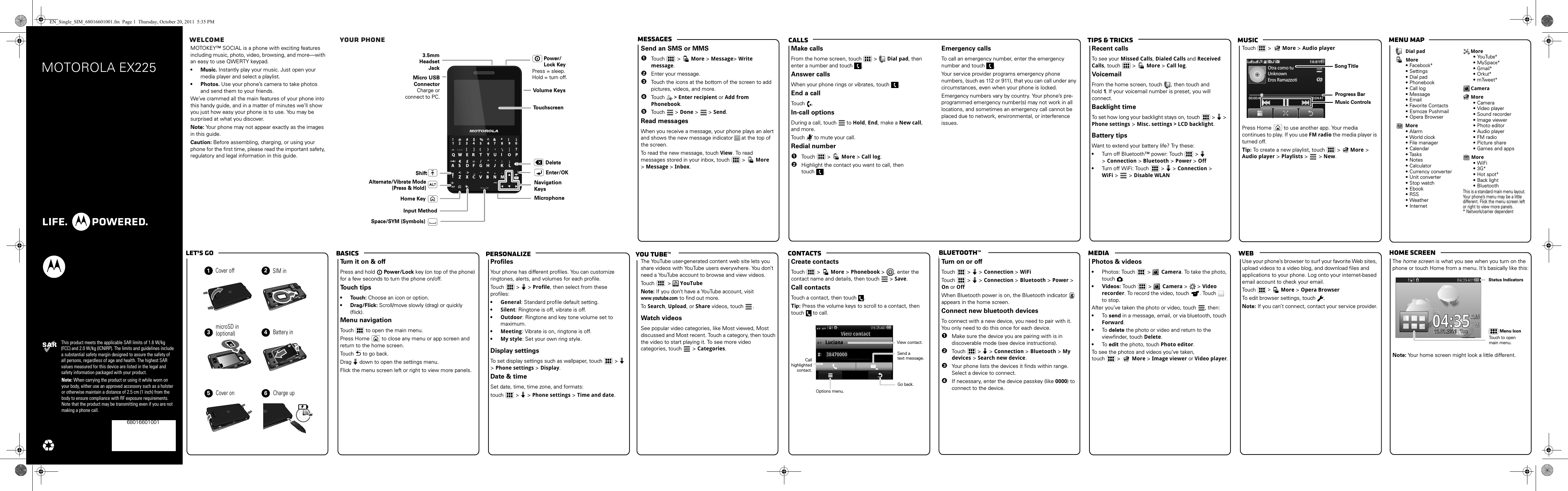 Motorola Mobility T56MK5 MOBILE PHONE User Manual