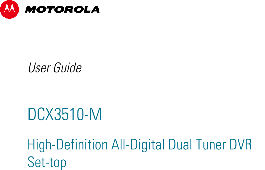 Motorola Dcx3510 M Users Manual ManualsLib Makes It Easy To Find ...
