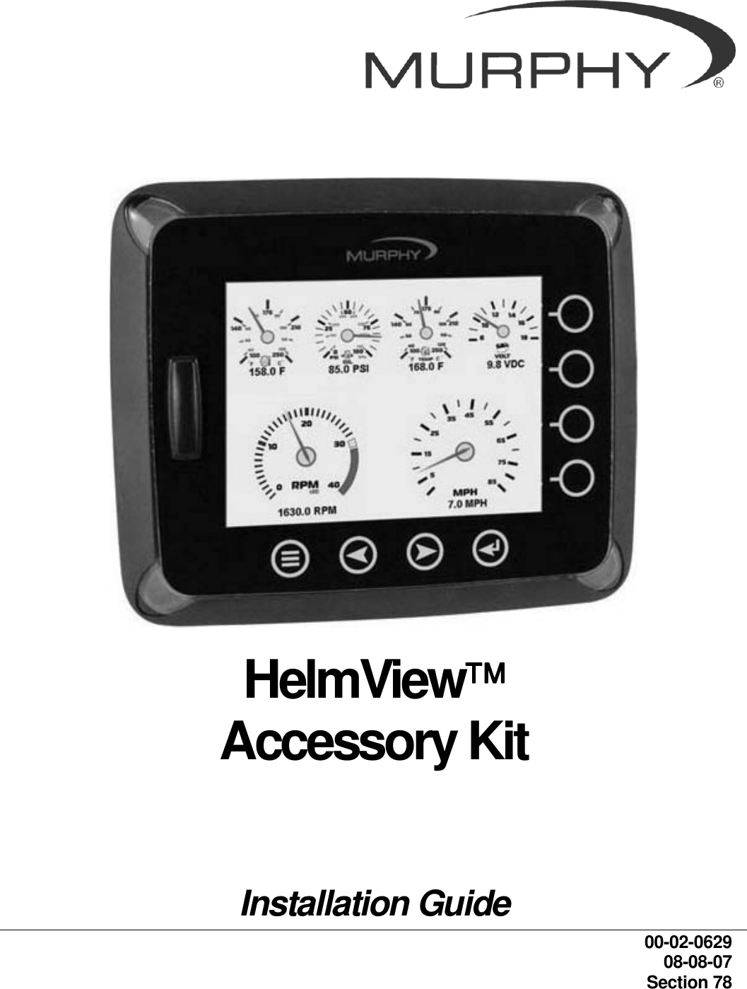 Murphy Helmview Gps Kit Users Manual Accessory