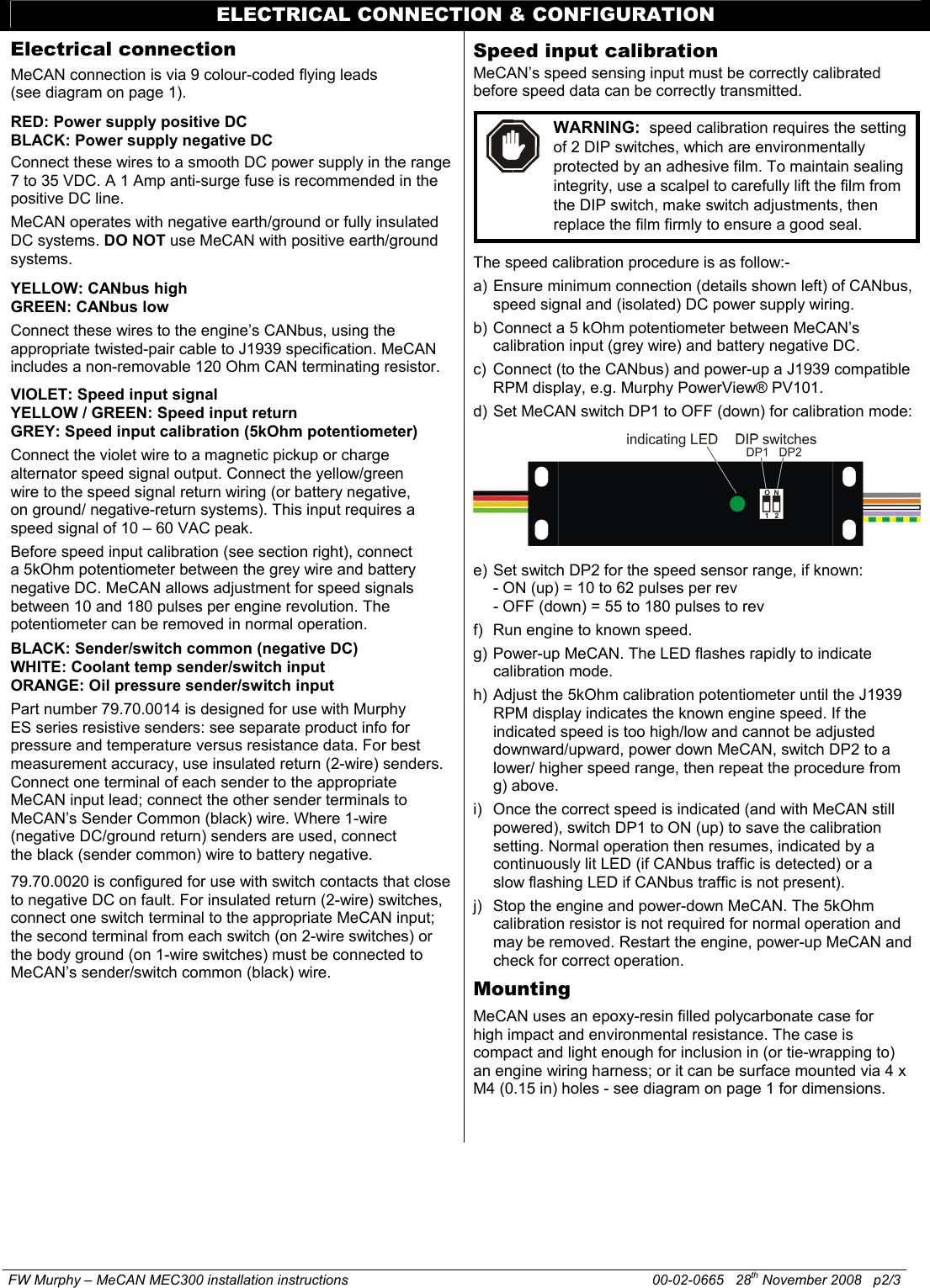 Murphy Mecan I O Module Mec300 1 Users Manual Installation Instructions ...