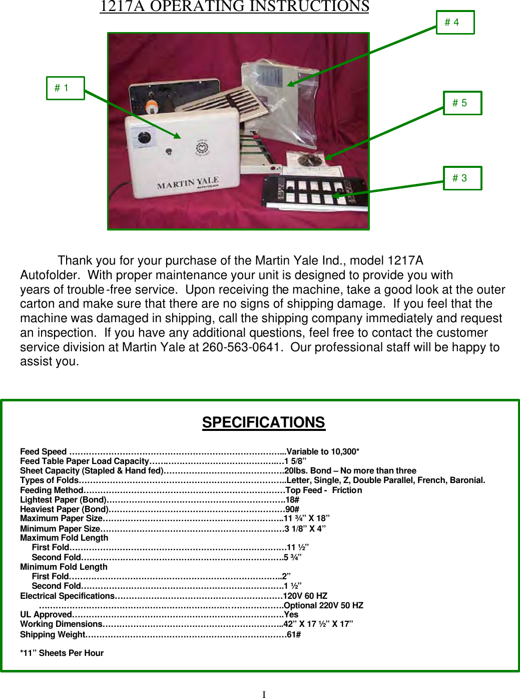 MyBinding Martin Yale 1217A Manual User